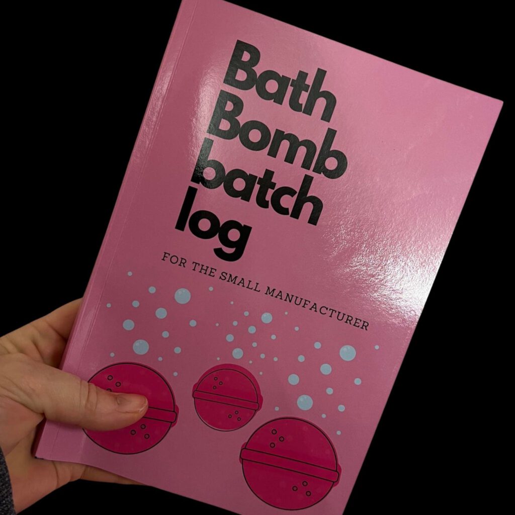Paperback Bath Bomb Batch Log | Soak Rochford